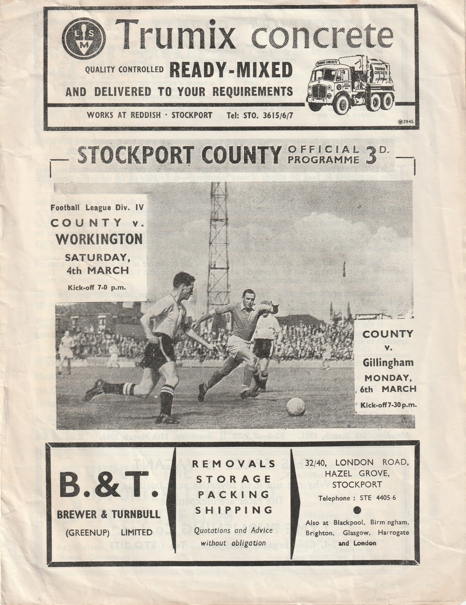 Stockport County v Gillingham 06-Mar-1961 - ProgrammeCollector.Net Stockport County v Gillingham 06-Mar-1961 - ProgrammeCollector.Net